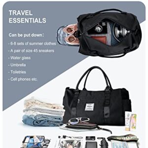 Travel Gym Duffel Bag with Shoes Compartment, Wet Pocket - For Plane, Sport, Swimming, Yoga