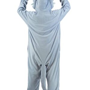 LZBXBXDA Unisex Adult Dinosaur Triceratops Onesie One Piece Pajamas Animal Plush Halloween Christmas Costume Homewear Sleepwear for Women men