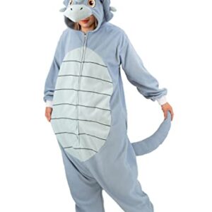 LZBXBXDA Unisex Adult Dinosaur Triceratops Onesie One Piece Pajamas Animal Plush Halloween Christmas Costume Homewear Sleepwear for Women men