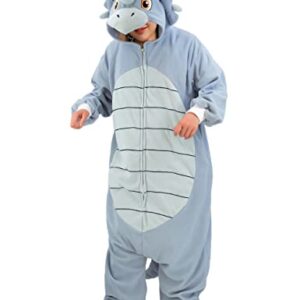 LZBXBXDA Unisex Adult Dinosaur Triceratops Onesie One Piece Pajamas Animal Plush Halloween Christmas Costume Homewear Sleepwear for Women men