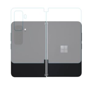 byiuihs 2pcs back screen protector designed for microsoft surface duo 2, left screen and right screen protector film high definition transparent tpu