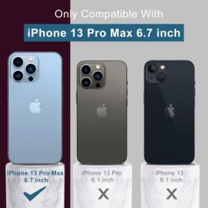 DEENAKIN Compatible with iPhone 13 Pro Max Case with Screen Protector - Silky Soft Silicone - Enhanced Camera Cover - Slim Fit Protective Phone Case for Women Girls 6.7" - Plums Color