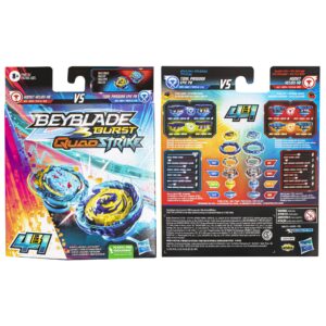 Hasbro Beyblade Burst QuadStrike Komet Helios H8 and Tidal Pandora Epic P8 Spinning Top Dual Pack, 2 Battling Game Top Toy for Kids Ages 8 and Up