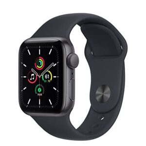 apple watch se (gps, 44mm) - space gray aluminum case with black sport band (renewed premium)