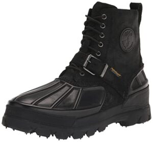 polo ralph lauren men's oslo waterproof boots, black, 13 medium us