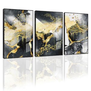 sijifacai aluminum alloy frame wall art - abstract decor wall art wall paintings wall art for living room bedroom decor 3 piece 12x16inx3pcs