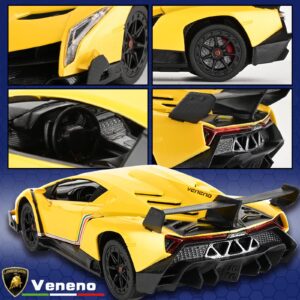 GUOKAI Remote Control Car, 1/24 Scale RC Sport Racing Toy Car, Compatible with Lamborghini Veneno Model Vehicle for Boys Girls