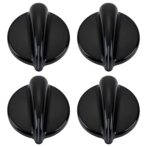 4 pcs wb03t10236 burner control knob, gas range knobs black for ge range/stove/cooktop