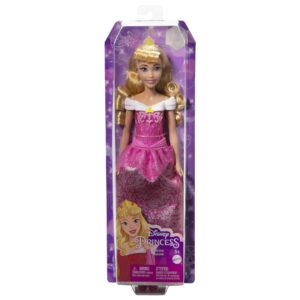 Mattel Disney Princess Toys, Aurora Fashion Doll, Sparkling Look with Blonde Hair, Purple Eyes & Tiara Accessory, Inspired by the Sleeping Beauty Movie