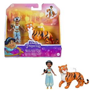 mattel disney princess jasmine small doll and rajah tiger figure with seat, from mattel disney movie aladdin