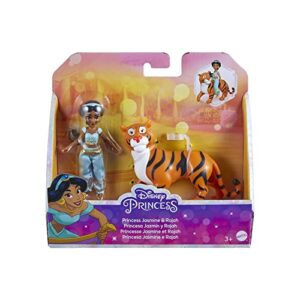 Mattel Disney Princess Jasmine Small Doll and Rajah Tiger Figure with Seat, from Mattel Disney Movie Aladdin