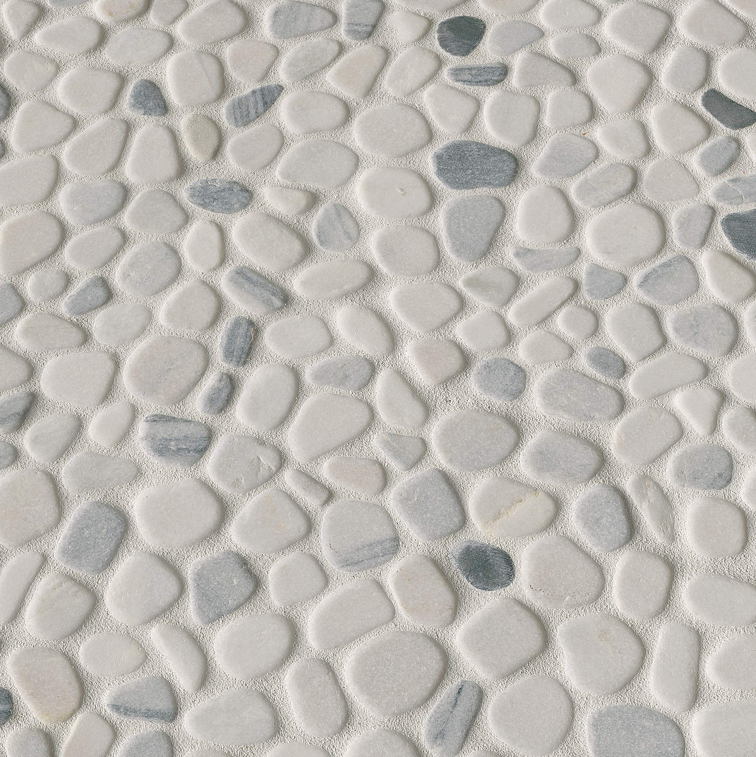 MSI Black and White Pebbles Marble Tile for Kitchen Backsplash, Wall Tile for Bathroom, Floor Tile, and Shower Wall Tile, Sample