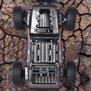 Giociiol 1:16 Scale All Terrain Remote Control Car, 4X4 High Speed 40 Km/h RC Truck 2 Rechargeable Batteries Waterproof Monster RC Crawlers with LED Light for Kids Boys and Adults