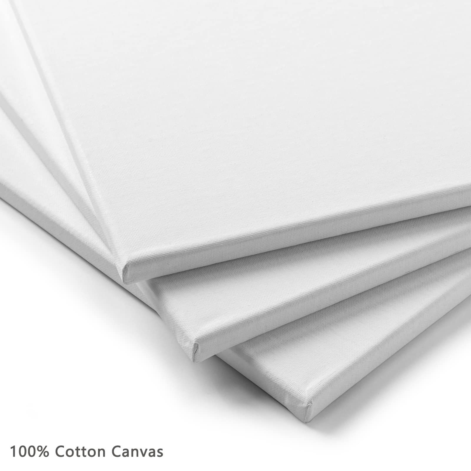 MEEDEN Stretched Canvas, 18 × 24 Inch, Pack of 6, Blank White Canvases for Painting, 100% Cotton, 8 oz Gesso-Primed, Pre-Stretched Canvas for Acrylic Oil Pouring & Airbrushing Painting