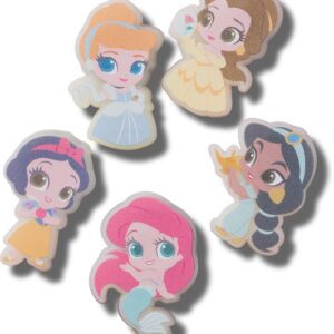 Crocs 5-Pack Shoe Charms | Jibbitz, Disney Princess LED, One Size