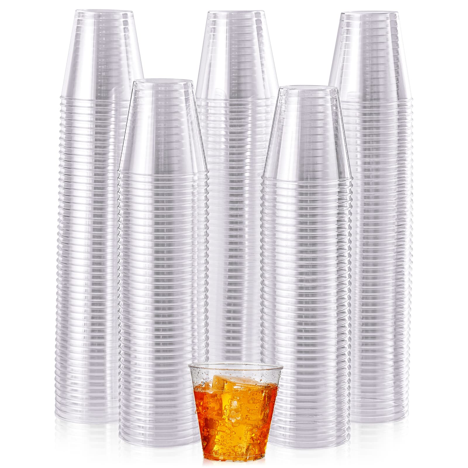 JOLLY CHEF 1000 Pack Plastic Shot Glasses-2 oz Disposable Cups 2 Ounce Plastic Shot Cups Ideal for Whiskey, Tasting,Food Samples,Perfect for Halloween, Thanksgiving,Christmas Party