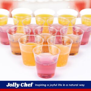 JOLLY CHEF 1000 Pack Plastic Shot Glasses-2 oz Disposable Cups 2 Ounce Plastic Shot Cups Ideal for Whiskey, Tasting,Food Samples,Perfect for Halloween, Thanksgiving,Christmas Party