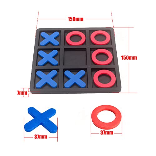 zeyce Tic Tac Toe Board Game,Tic Tac Toe Family Game, Classic Board Game, Classical Family Board Game,Children's Tic Tac Toe Game, Plastic tic tac Toe Game, Board Size 15 X 15 cm