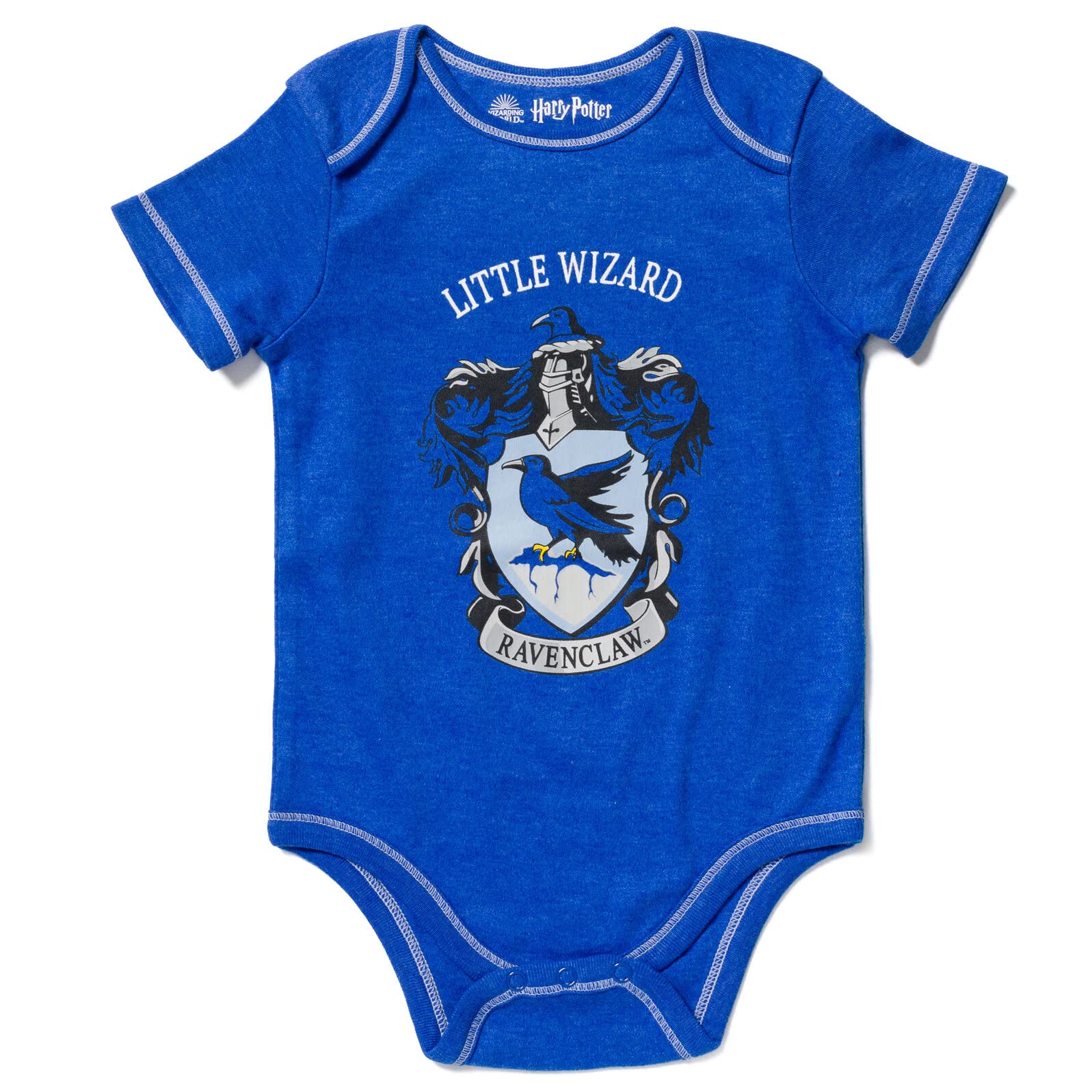 Harry Potter Gryffindor Hufflepuff Ravenclaw Slytherin Newborn Baby Boys 4 Pack Bodysuits 6-9 Months