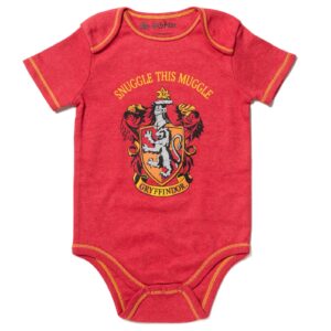 Harry Potter Gryffindor Hufflepuff Ravenclaw Slytherin Infant Baby Boys 4 Pack Bodysuits 12 Months