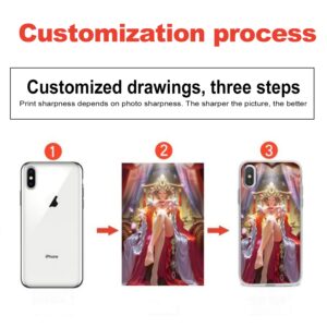 IVY Customized Exclusive Tempered Glass Case for Samsung Glaxy A15 A25 A35 A55 A05S A05 A14 5G A53 A42 A13 A52 A32 A73 A33 A23 Custom for Valentines Birthday Xmas Gifts Photo & Enterprise Logo