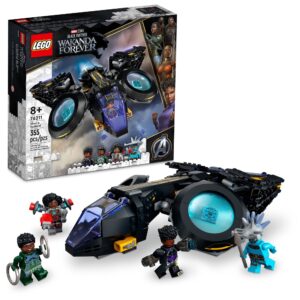 lego marvel shuri's sunbird, black panther aircraft buildable toy vehicle for kids, 76211 wakanda forever set, avengers superheroes gift idea