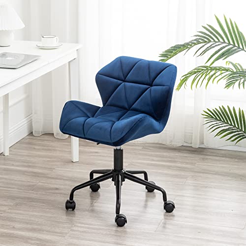 Roundhill Furniture Eldon Diamond Tufted Adjustable Swivel Office Chair, BLUE