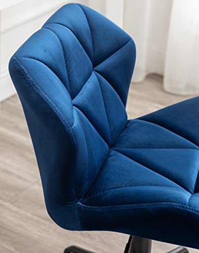 Roundhill Furniture Eldon Diamond Tufted Adjustable Swivel Office Chair, BLUE