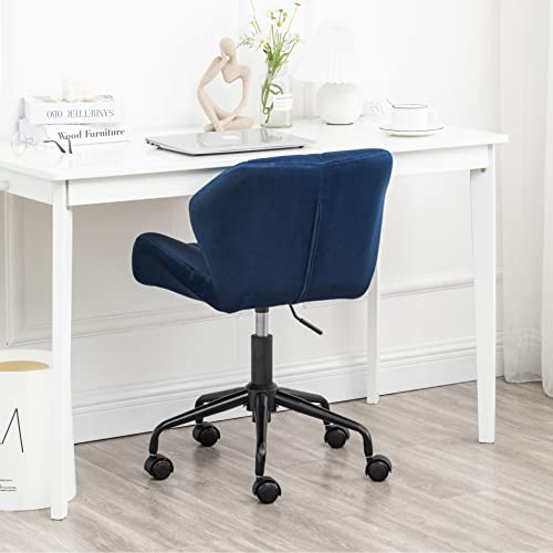 Roundhill Furniture Eldon Diamond Tufted Adjustable Swivel Office Chair, BLUE