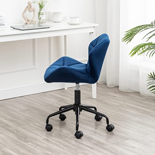 Roundhill Furniture Eldon Diamond Tufted Adjustable Swivel Office Chair, BLUE