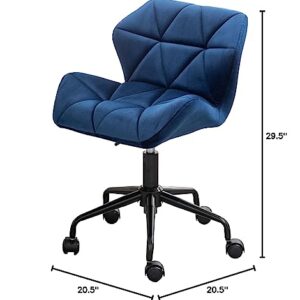 Roundhill Furniture Eldon Diamond Tufted Adjustable Swivel Office Chair, BLUE