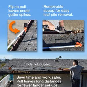 MCCAULEY GUTTER CLEANER PRO, gutter cleaning from The ground, PLUS clean from roof and ladder, and clean off gutter guards from The ground.