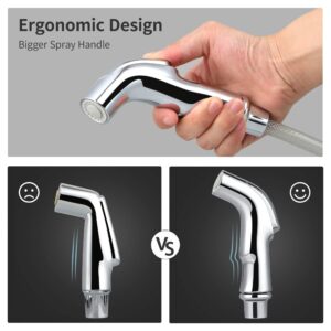 Universal Fit Sink Spray Attachment, Kitchen Side Sprayer Head, Pull Out Spray Head, Faucet Sprayer Replacement For Delta, Moen, Kolher and Other OEM Brands, Chrome Finish, Ergonomic Design