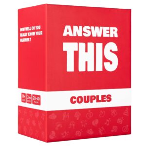 answer this - couples games - how well do you know your partner? - relationship & conversation card game for date night or a party - cool anniversary & valentine gift - couples gift idea