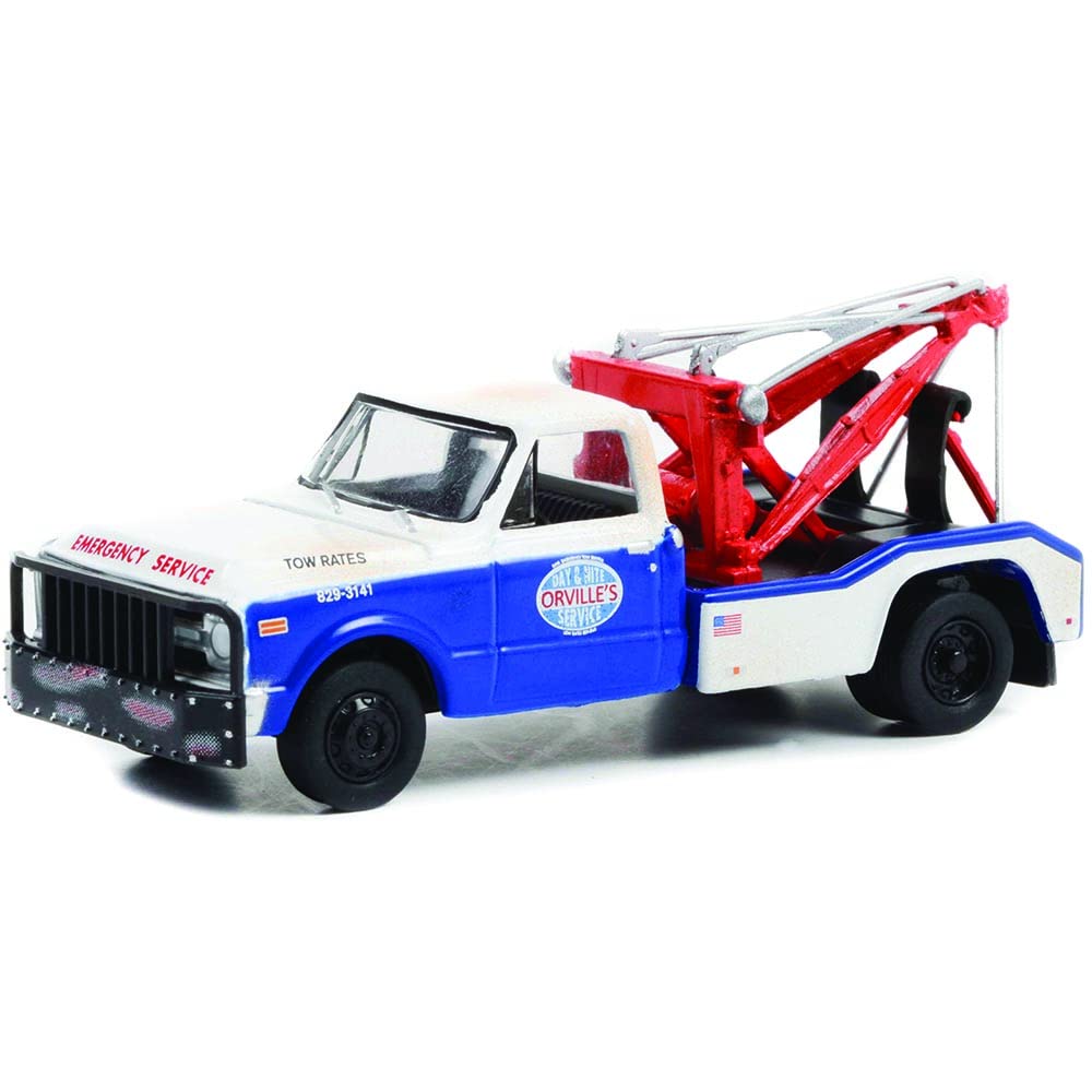 Greenlight 46090-B Dually Drivers Series 9 - 1969 Chevy C-30 Dually Wrecker - Orville’s Day & Nite Service 1:64 Scale