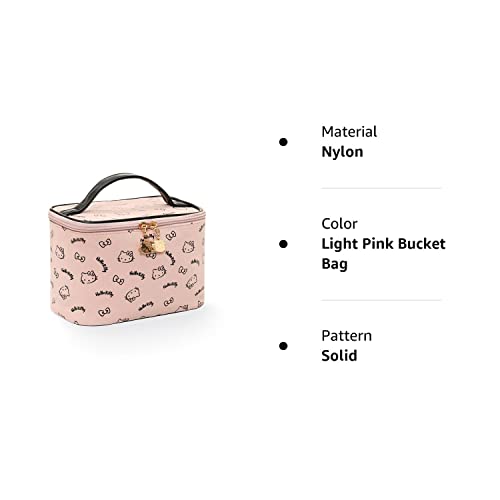 Large Makeup Bag with Handle Travel Cube Cosmetic Bags Brush Holder Zipper Pouch Case Organizer for Women