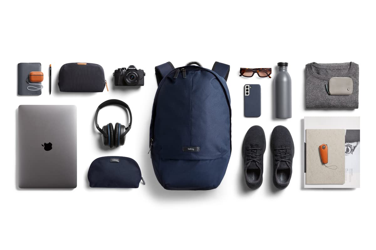 Bellroy Classic Backpack Plus – (Laptop Bag, Laptop Backpack, 24L) - Navy