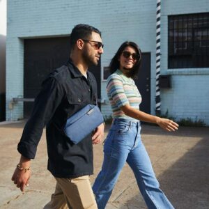 Bellroy Mini Sling Slim Shoulder Bag for Men and Women, Lightweight, Water Resistant, Multiple Organisation Compartments - Navy