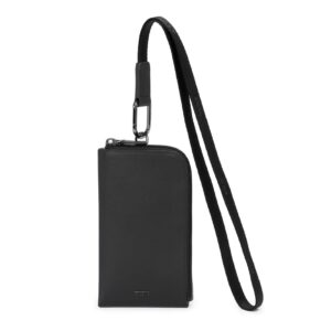 tumi - nassau slg card pouch lanyard - black texture