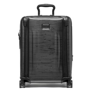 tumi - tegra-lite continental front pocket expandable 4 wheeled carry-on - hard shell suitcase for travel - with usb-c port - black/graphite