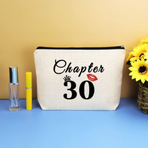 30th Birthday Gifts for Women Makeup Bag 30 Years Old Birthday Gifts for Friend Sister Wife Aunt Coworker Cosmetic Bag 1992 Birthday Gift Ideas Happy Birthday Gifts for Her Travel Cosmetic Pouch