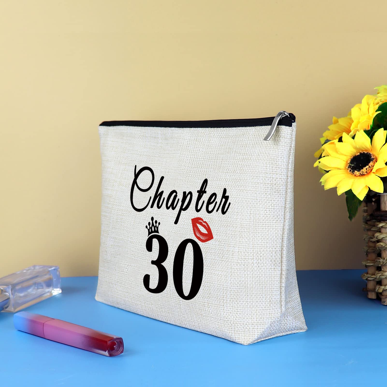 30th Birthday Gifts for Women Makeup Bag 30 Years Old Birthday Gifts for Friend Sister Wife Aunt Coworker Cosmetic Bag 1992 Birthday Gift Ideas Happy Birthday Gifts for Her Travel Cosmetic Pouch