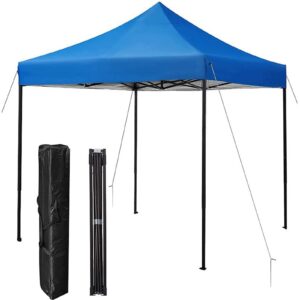 10x10 pop up canopy tent,outdoor canopy tent,portable waterproof canopy folding,commercial instant shelter tent adjustable canopy tent with portable bag lightweight anti uv party tent(blue)