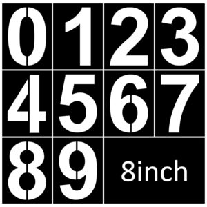 8 inch number stencils set 0-9 address number stencil templates reusable plastic number stencils for cake stencil number painting stencils templates