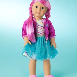 American Girl Truly Me 18-inch Doll #87 with Blue Eyes, Magenta Hair, and Lt-to-Med Skin with Warm Undertones, For Ages 6+