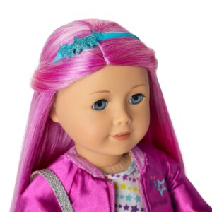 American Girl Truly Me 18-inch Doll #87 with Blue Eyes, Magenta Hair, and Lt-to-Med Skin with Warm Undertones, For Ages 6+