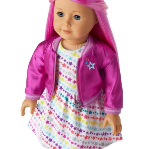 American Girl Truly Me 18-inch Doll #87 with Blue Eyes, Magenta Hair, and Lt-to-Med Skin with Warm Undertones, For Ages 6+