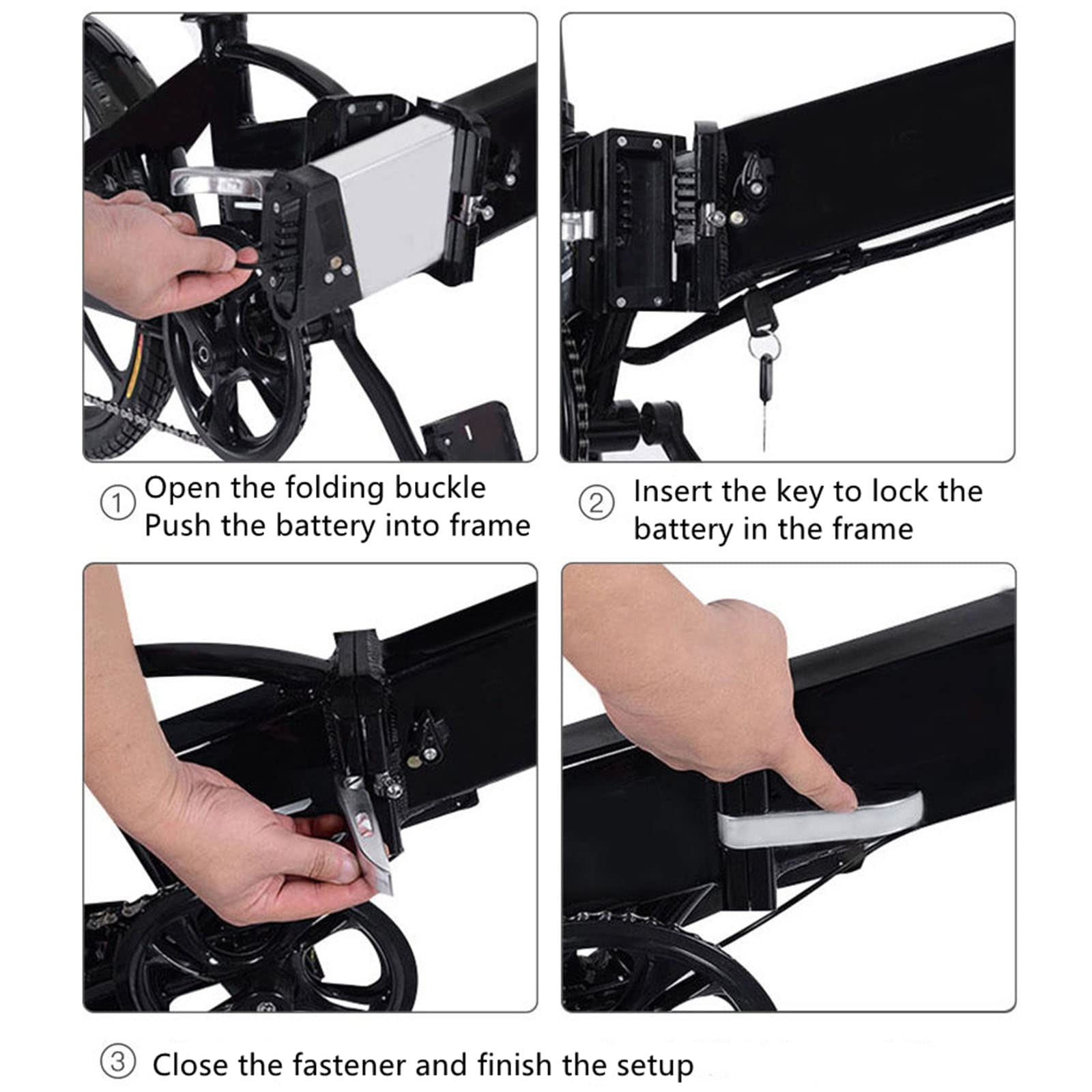 HJGHY Folding Bike Batteries 36V 48V 15AH E-Bike Lithium Battery with BMS Protection Board and Charger Bike Pedelec Battery, for Electric Bicycle 250W/350W/500W/750W/1000W Motors,48v,430MM