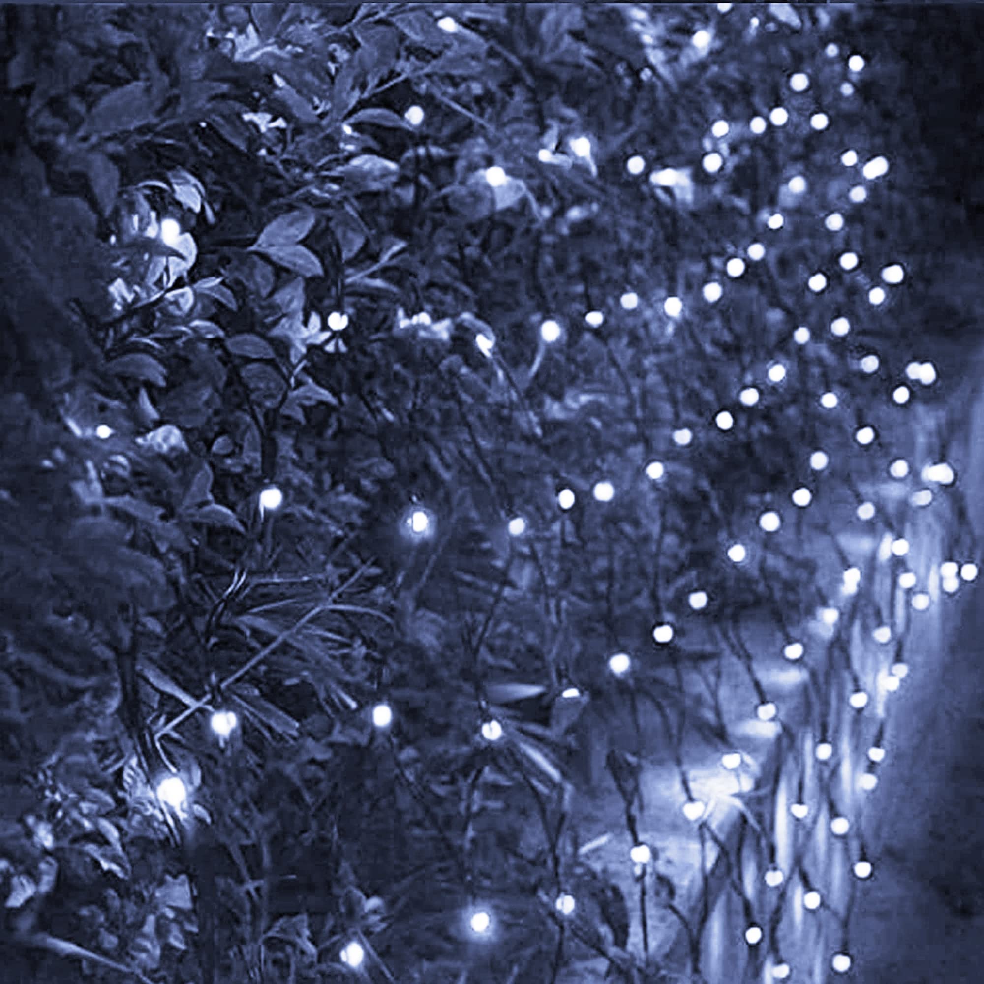 Dazzle Bright Christmas Net Lights, 360 LED 12FT x 5 FT Green Wire Waterproof Connectable String Lights with 8 Modes, Christmas Outdoor Lights for Bush Garden Party Wedding Holiday Decoration (White)