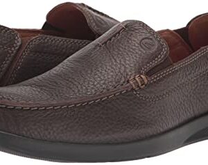 Clarks Men's Gorwin Step Sneaker, Dark Brown Leather, 7